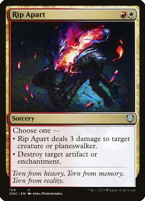 Rip Apart · Phyrexia All Will Be One Commander Onc 124 · Scryfall