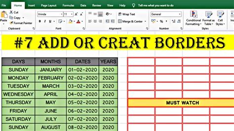 Excel How To Add And Create Borders How To Add Borders In Excel How To Draw Borders In
