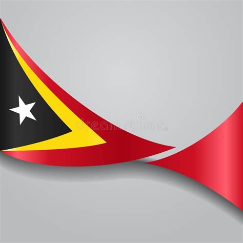 Bandera Ondulada De Timor Leste Ilustración Del Vector Ilustración del