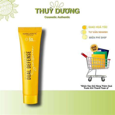 Kem Chống Nắng Dual Defense Narguerite Dưỡng Trắng Chống Lão Hóa Da