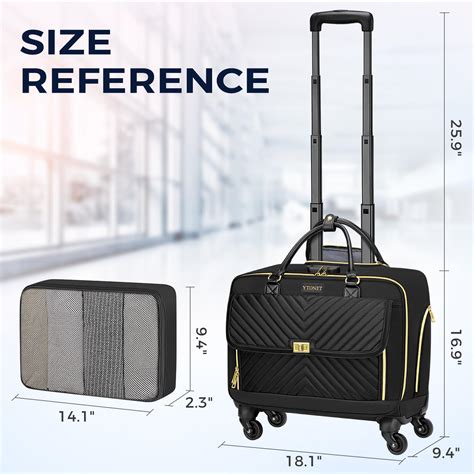Ytonet Rolling Laptop Bag Rolling Briefcase For Women