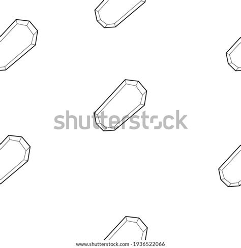 Black On White Ruby Outline Seamless Stock Vector Royalty Free