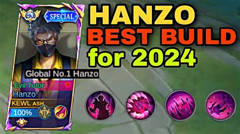 Hanzo Best Build And Emblem 2024 100 Auto Winstreak Mlbb Youtube