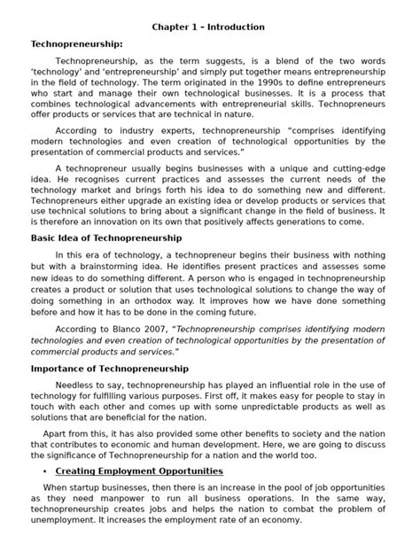 New Technopreneurship Chapter 1 Pdf