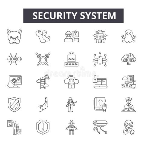 Alarm System Line Icon Vector Alarm System Outline Sign Concept Symbol Flat Illustration