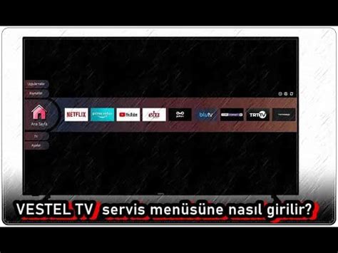 Vestel TV Servis Menüsüne Nasıl Girilir NASILİZLENİR