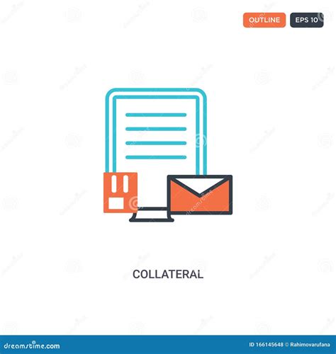 2 Color Collateral Concept Line Vector Icon Isolated Two Colored