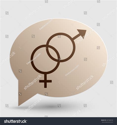 Sex Symbol Sign Brown Gradient Icon Stock Vector Royalty Free