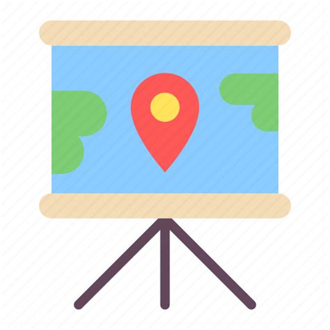 map flat pointer direction location navigation marker icon
