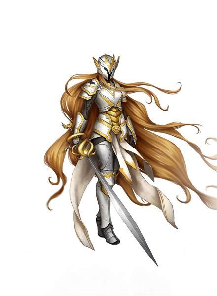 دختر جنگجو شمشیر دو رنگ نقاشی دیجیتال 1534322