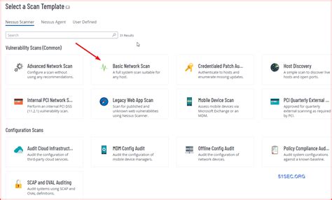 Quick Actions Create A Vm Scan Basic Network Scan A Full