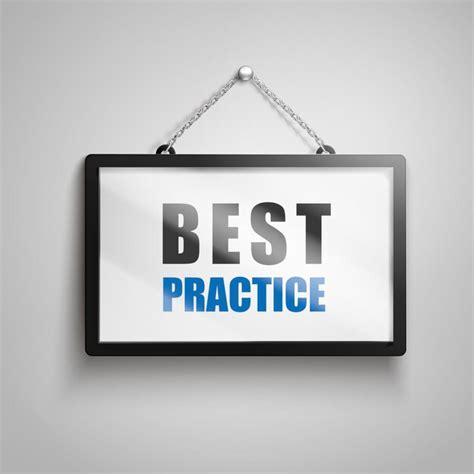 Best Practice Textzeichen Premium Vektor