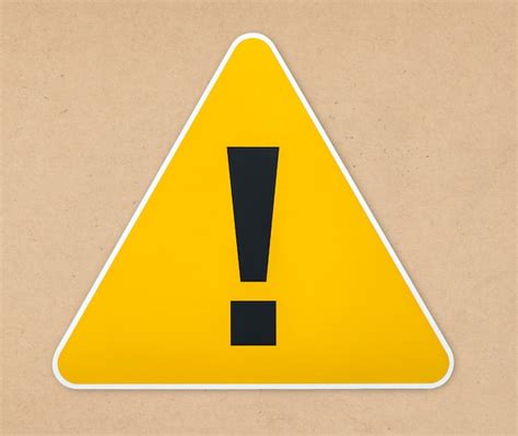 Icône De Panneau D avertissement Triangle Jaune Isolé Photo Gratuite