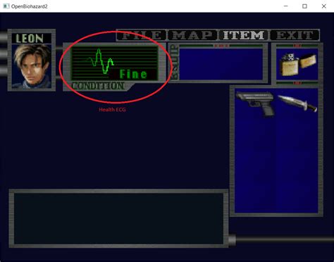 The Inventory Screens Health Ecg Openbiohazard