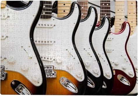 Dreamtimes Wooden Jigsaw Puzzles 1000 Pieces Wooden Electric Guitar