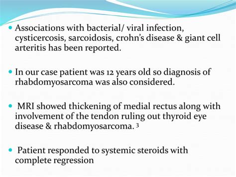 Orbital Myositis A Case Report Pptx