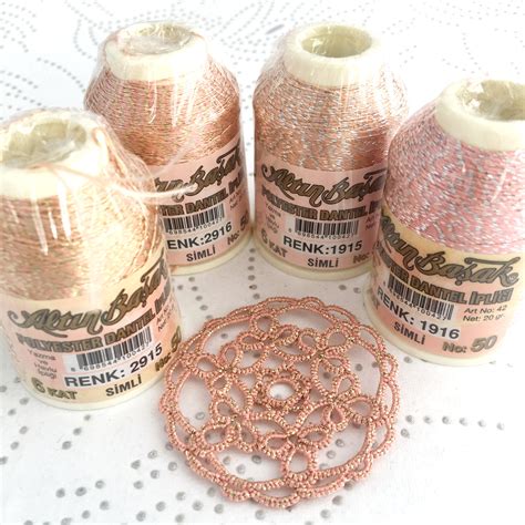Tatting Thread Altin Basak Polyester Thin Strong Thread In Etsy