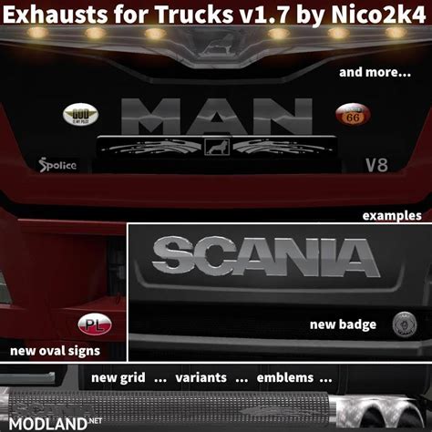 Exhausts For Trucks V 1 7 By Nico2k4 ETS 2