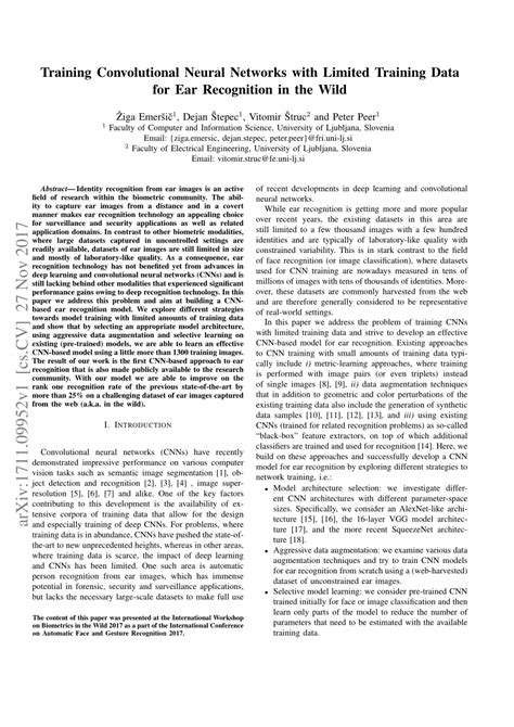 pdf training convolutional neural networks with limited training data