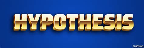 Hypothesis Text Effect And Logo Design Word