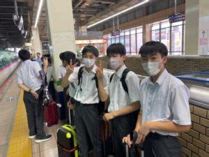 9月13日9年語学研修東北新幹線なすのに乗り換え新白河駅へ 南砺市立 南砺つばき学舎