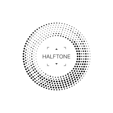 Premium Vector Halftone Circle Pattern Border Or Round Frame