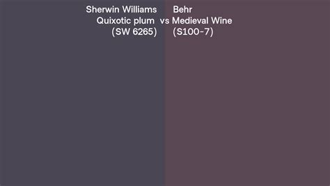 Sherwin Williams Quixotic Plum Sw 6265 Vs Behr Medieval Wine S100 7
