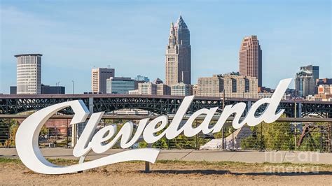 3d Printed Cleveland Script Sign Ohio Desk Topper Etsy