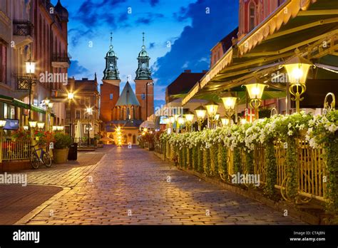 Gniezno Old Town Tumska Street Overlooking The Cathedral Poland