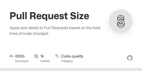 Pull Request Size · Github Marketplace · Github
