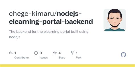 Github Chege Kimarunodejs Elearning Portal Backend The Backend For