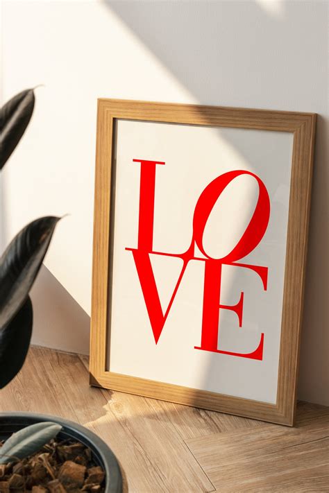 Love Printable Wall Art Love Classic Love Word Love Modern Wall
