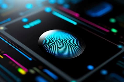 Premium Ai Image Fingerprint Authentication Button Biometric Security