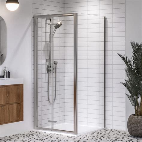 Aqualux Bi Fold Shower Enclosure 900 X 900mm 8mm Glass Homebase