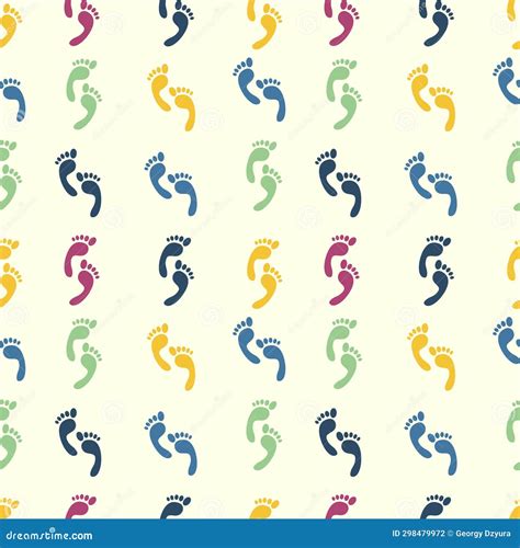 Pair Footprints Human Shoes Silhouette Shoe Soles Print Vector