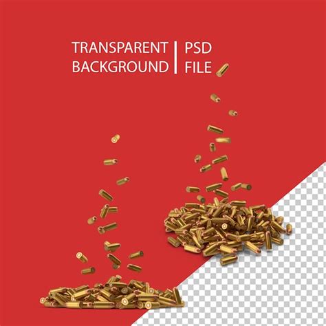 Premium Psd Pile Of Falling Bullets Png