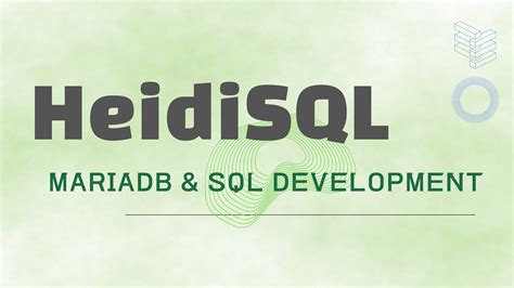 Mariadb 클라이언트 개발 Heidisql 1 접속세션 및 테이블 생성하기 Youtube