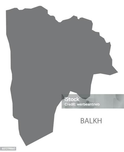 Stock Ilustrace Balkh Afghanistan Mapa Šedá Ilustrace Silueta