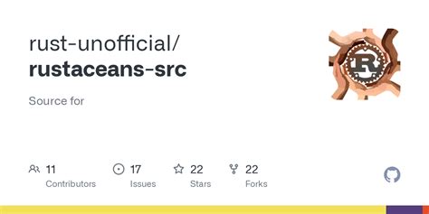 GitHub Rust Unofficial Rustaceans Src Source For