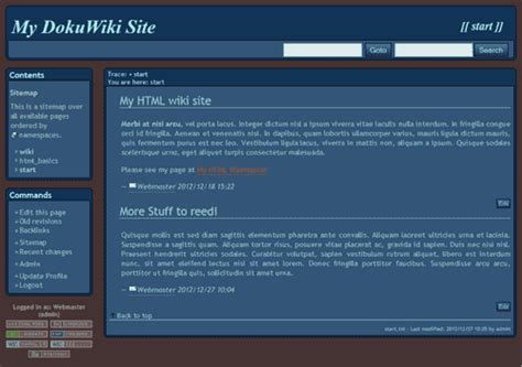 Changing The DokuWiki Template InMotion Hosting