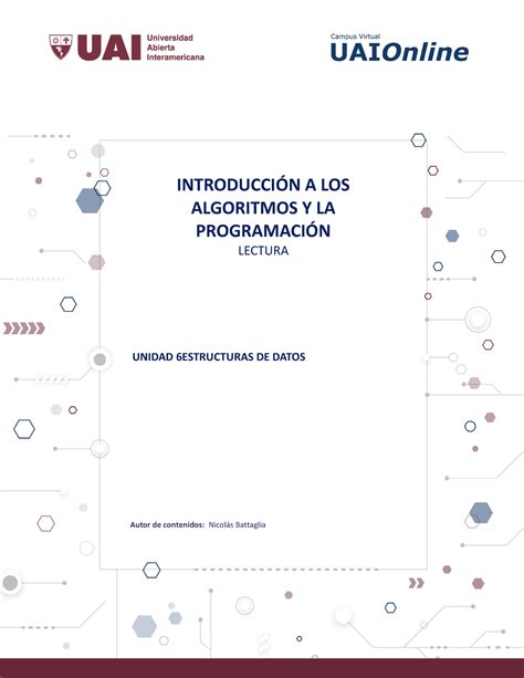 Unidad 6 Clase 11 Lectura IntroducciÓn A Los Algoritmos Y La