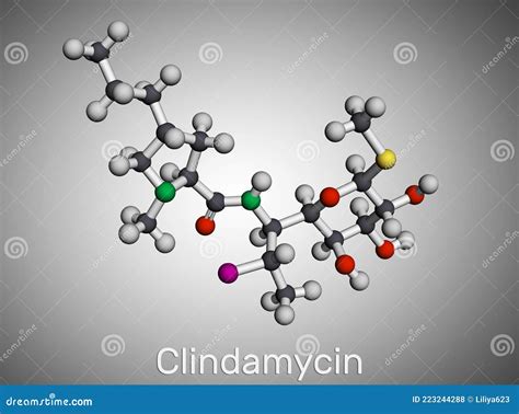 Clindamycin Molecule It Is Lincosamide Antibacterial Drug