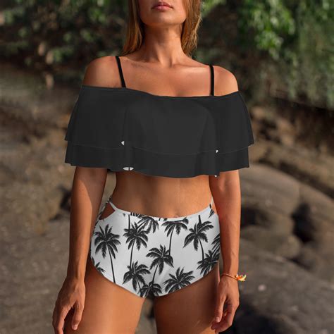 Bluedoba Personalized Custom Individualized Womens Ruffle Hem Off