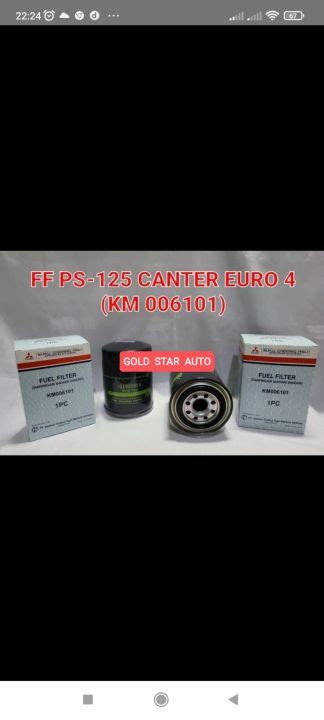 Filter Solar Atas Fuel Filter Up Mitsubishi Canter Ps125 Turbo Euro 4