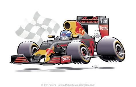 Rb12 Red Bull Racing Max Verstappen Formula One Cartoon Max
