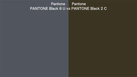 Pantone Black 6 U Vs PANTONE Black 2 C Side By Side Comparison