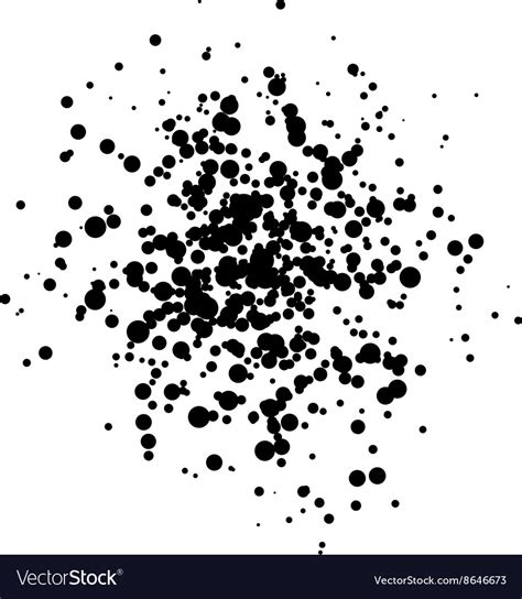 Paint Splash Spray Abstract Blot Of Dots Explosion