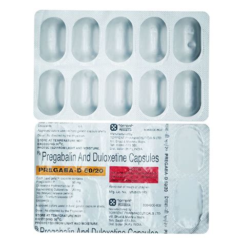 Pregaba D 50 20 Capsule 10s Price Uses Side Effects Composition