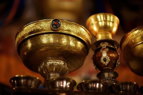 Premium Photo In A Buddhist Monastery In Tibet