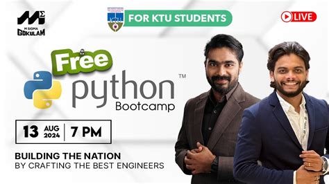 Day 4 Free Live Python Class For Upcoming First Year Engineering